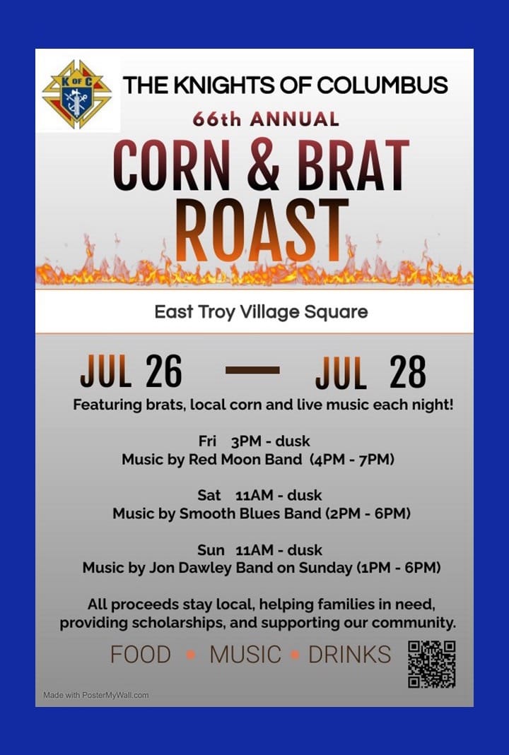 Knights of Columbus Corn & Brat Roast | Events in East Troy, WI